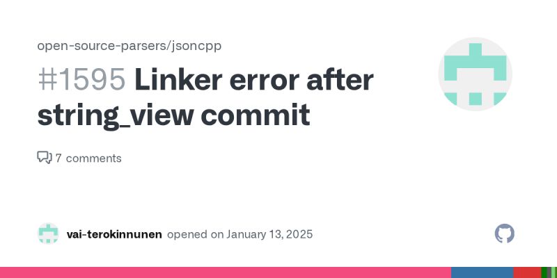 Linker Error After String View Commit Issue 1595 Open Source Parsers Jsoncpp Github - Mobile Nature Arts for Desktop