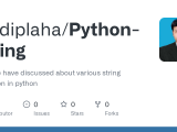 Github Anidiplaha Python String Here We Have Discussed About Various