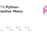 Github Besf74 Python Interactive Menu
