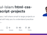 Github Anisul Islam Html Css Javascript Projects In This Repo I