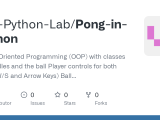 Github The Python Lab Pong In Python Object Oriented Programming