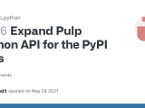 Expand Pulp Python Api For The Pypi Apis Issue 376 Pulp Pulp