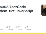 Github Yunis003 Leetcode Problem Set Javascript
