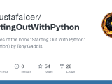 Github Mmustafaicer Startingoutwithpython The Codes Of The Book