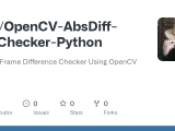 Github Strfr Opencv Absdiff Diffchecker Python A Video Frame