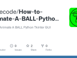 Github Turtlecode How To Animate A Ball Python Tkinter Gui How To