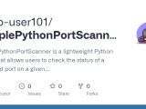 Github Sudo User101 Simplepythonportscanner Simplepythonportscanner