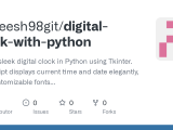 Github Ratheesh98git Digital Clock With Python Build A Sleek Digital
