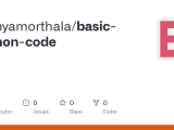 Github Ramyamorthala Basic Python Code