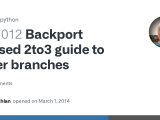 Backport Revised 2to3 Guide To Older Branches Issue 65012 Python