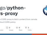 Github Fraigo Python Cors Proxy A Simple Cors Proxy To Fetch Content