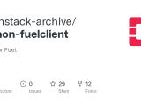 Github Openstack Archive Python Fuelclient Client For Fuel