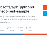 Github Microsoftgraph Python3 Connect Rest Sample Archived This