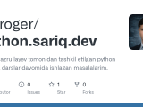 Github Alproger Python Sariq Dev Anvar Nazrullayev Tomonidan Tashkil