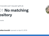 No Matching Repository Issue 1101 Microsoft Vscode Pull Request