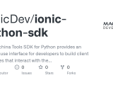 Github Ionicdev Ionic Python Sdk The Machina Tools Sdk For Python