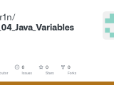 Github Error1n Lab 04 Java Variables