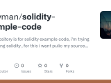Github Xdevman Solidity Example Code This Repository Is For Solidity