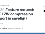Feature Request Tiff Lzw Compression Support In Savefig Issue