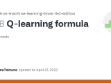 Q Learning Formula Issue 158 Rasbt Python Machine Learning Book