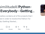 Github Verisimilitudex Python For Everybody Getting Started With