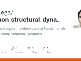 Github Jbanega Python Structural Dynamics Python And Jupyter