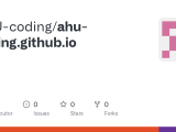 Github Ahu Coding Ahu Coding Github Io Github Pages Template For