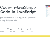 Github Leetcode In Javascript Leetcode In Javascript Javascript