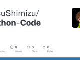 Github Yasushimizu Python Code