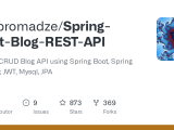 Github Osopromadze Spring Boot Blog Rest Api Restful Crud Blog Api