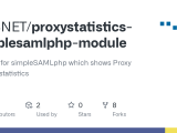 Github Cesnet Proxystatistics Simplesamlphp Module Module For