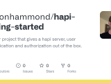 Github Bartonhammond Hapi Getting Started A Starter Project That
