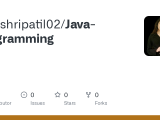 Github Jayashripatil02 Java Programming