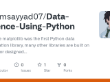 Github Aasimsayyad07 Data Science Using Python Because Matplotlib