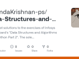 Github Anandakrishnan Ps Data Structures And Algorithms Using Python
