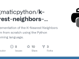 K Nearest Neighbors Python Test Py At Master Pragmaticpython K