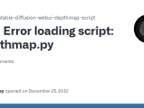 Error Loading Script Depthmap Py Issue 55 Thygate Stable