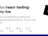 Github Roblox React Testing Library Lua Simple And Complete Testing