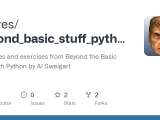Github Jmares Beyond Basic Stuff Python Examples And Exercises From