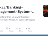 Github Vikkkas Banking Management System With Python And Mysql Using