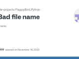 Bad File Name Issue 7 Clear Code Projects Flappybird Python Github