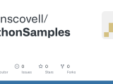 Github Johnscovell Pythonsamples