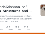 Github Anandakrishnan Ps Data Structures And Algorithms Using Python