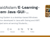 Github Suwaidaslam E Learning System Java Gui Application E Learning