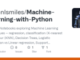 Github Aaronlsmiles Machine Learning With Python Jupyter Notebooks