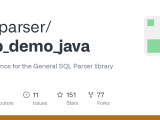 Github Sqlparser Gsp Demo Java Java Demos For The General Sql Parser