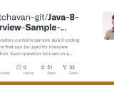 Java 8 Interview Sample Coding Questions Readme Md At Main