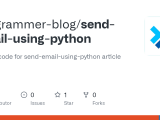 Github Programmer Blog Send Email Using Python Source Code For Send