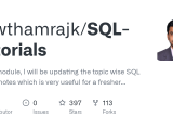 Sql Tutorials Advanced Sql Pdf At Main Gowthamrajk Sql Tutorials Github