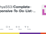 Github Adithyass3 Complete Responsive To Do List Using Html Css And